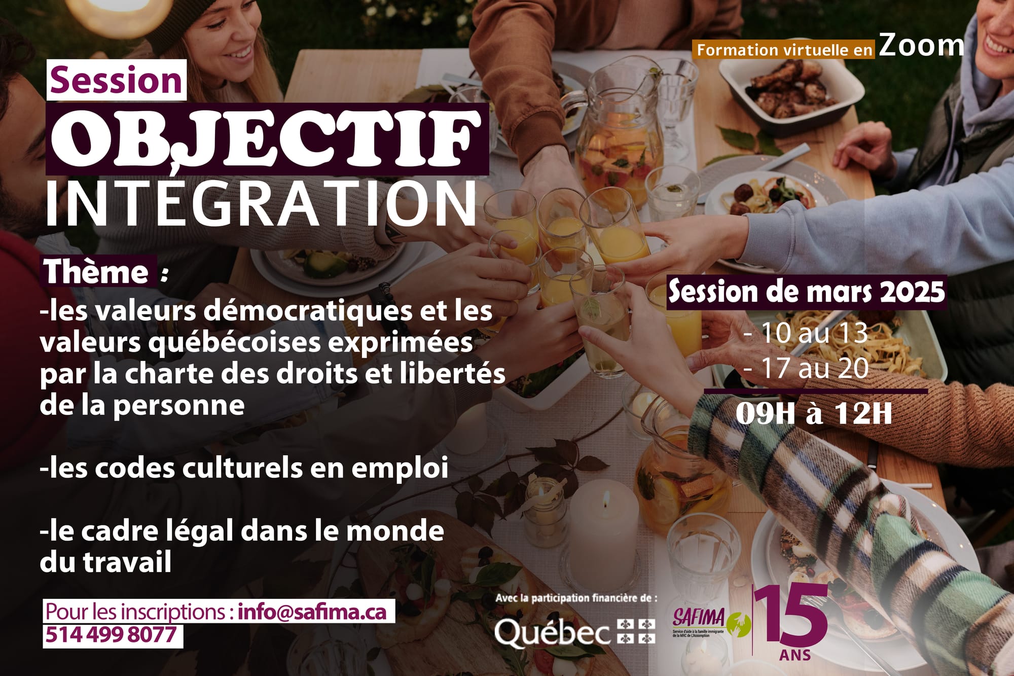 OBJECTIF INTÉGRATION SESSION MARS 2025